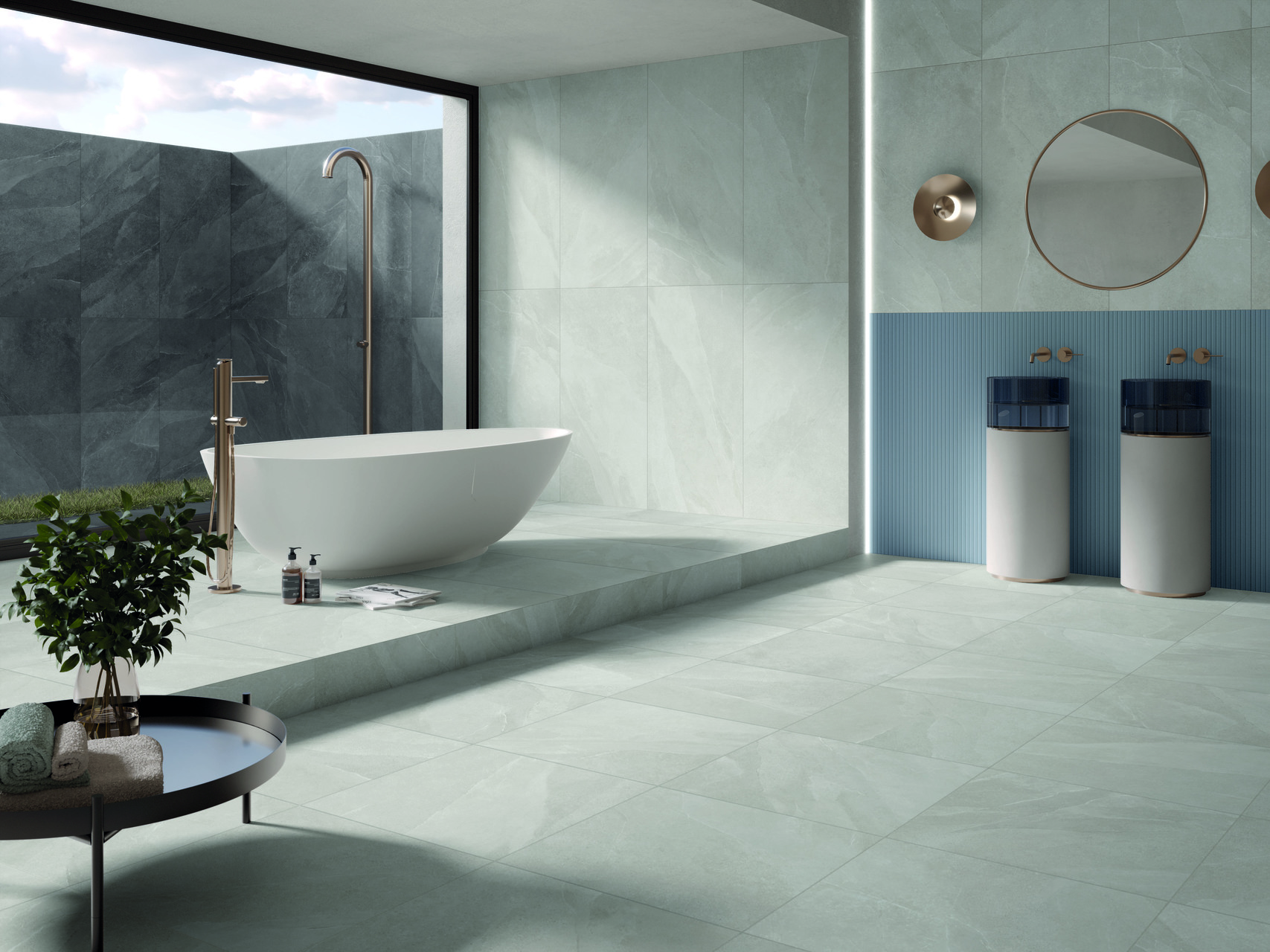 32 x 32 time stone Ghiaccio italian tile - Mondial | Shop Kitchen ...