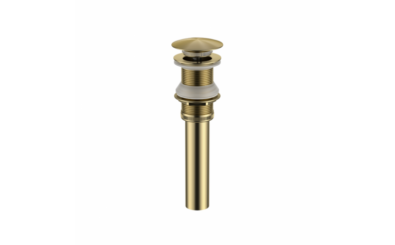 Lavatory pop-up drain with overflow - brush gold - Nano Tech - Mondial ...