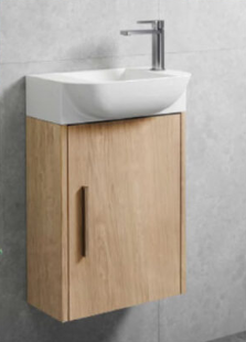 AKTUELL VECO 45 17" KIT VANITY/BASIN/MIRROR INCLUDED NATURAL OAK ...