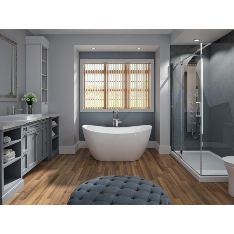NEPTUNE Florence F1 3260 AFR Acrylic Freestanding Center Drain Bathtub ...