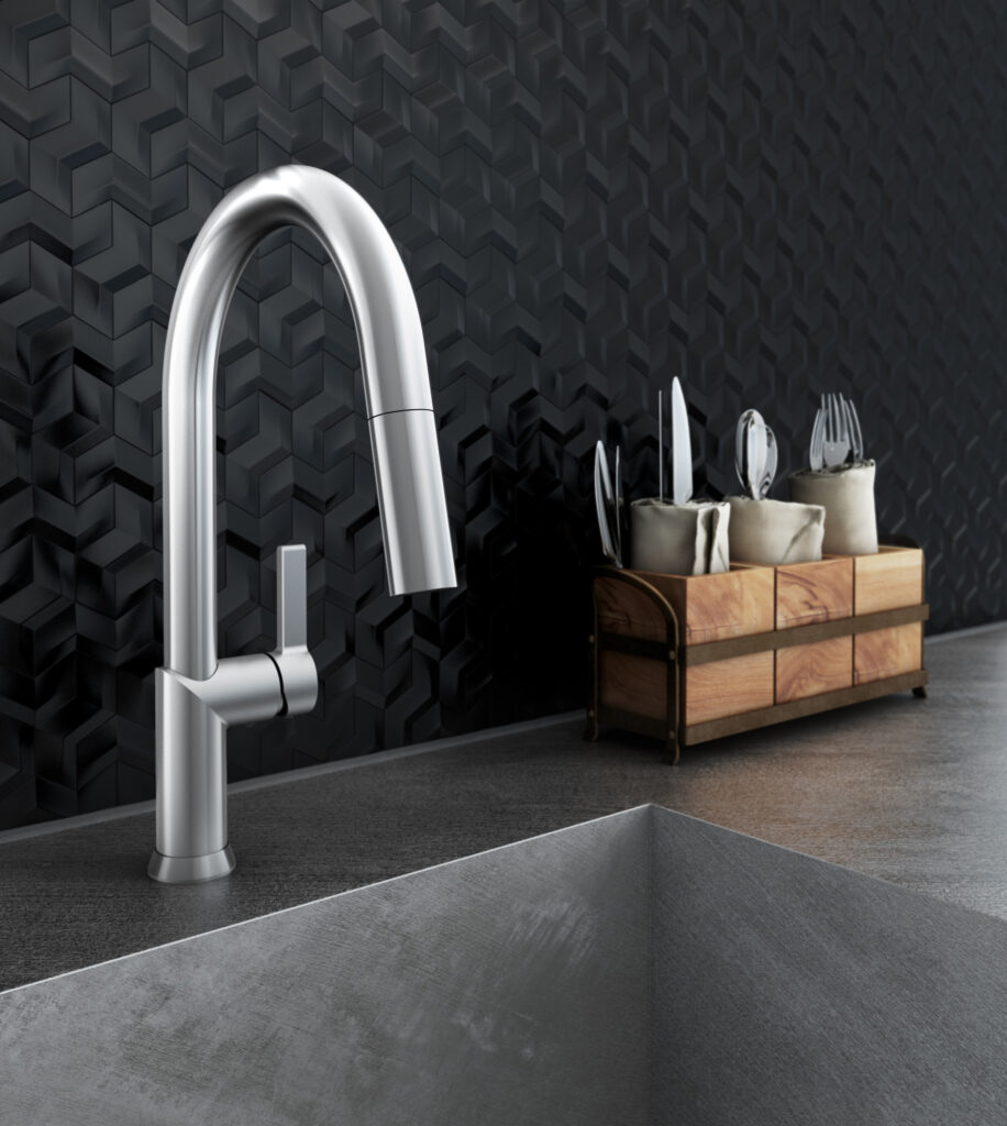 Baril Vision H15 Single-hole kitchen faucet with 2-function pull-down ...